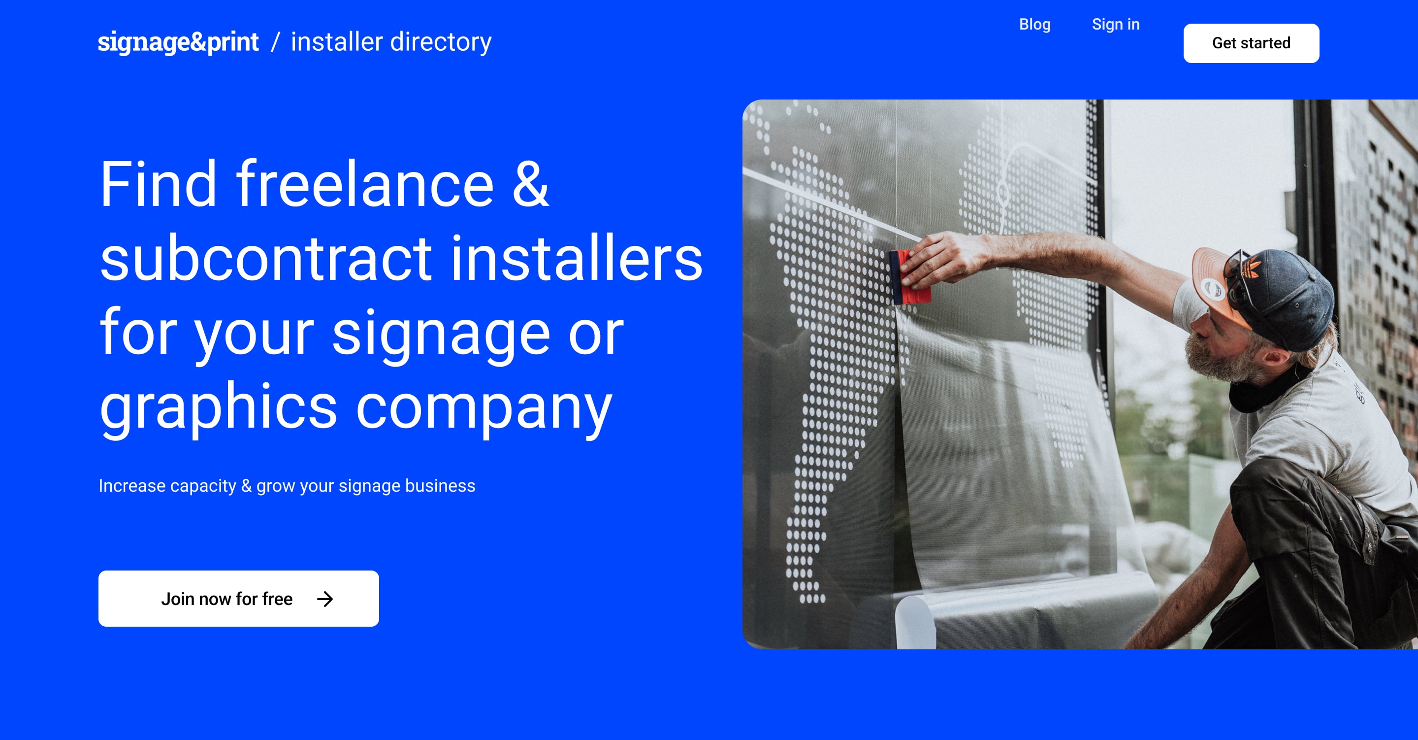 Promote your freelance or subcontract signage & vinyl graphics installation business for free ...